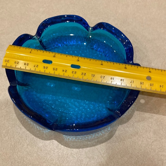 Vintage Blenko | Accents | Vintage Blenko Aqua Blue Pebble Ashtray ...